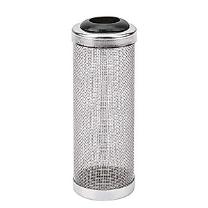 Tnfeeon Aquarium Filter Case, Stainless Steel Mesh Filter Media Cover Filter Net Case Cover Protect Shrimp Fish(L Dia.16mm)