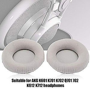 2Pcs Foam Earpads Soft Replacement Ear Pads Cushion Cotton Headset Earpads Suitable for AKG K601 K701 K702 Q701 702 K612 K712 Headphones (Gray)