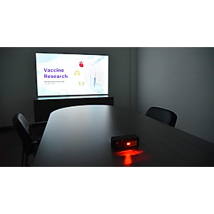 AAXA BP1 Speaker Projector – Bluetooth 5.0, Battery Power Bank, Up to 6 Hour Projection or 24 Hours Playtime, USB C Mirroring, Onboard Media Player, HDMI, DLP Portable Mini LED Projector (Renewed)