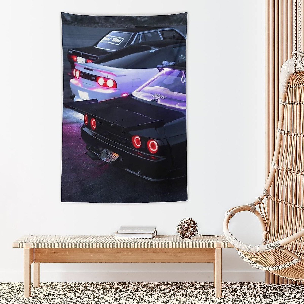 QLAZO Jdm Car R35 Fast Sports Street Tapestry Wall Tapestry Wall Hanging Decor Wall Art for Bedroom Living Room Dorm Picnic 40"x60"