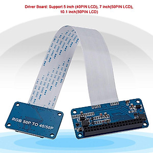 ASHATA 50Pin to 40Pin DPI Driver RGB LCD Driver Board for, Tablet PC Computer Replacement Part Component