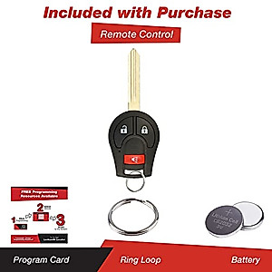 KeylessOption Keyless Entry Remote Control Car Uncut Ignition Key Fob Replacement for CWTWB1U751