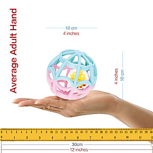 Play Ball Baby for Toddlers | 2 Outer Plus 2 Inner Balls | Rattles and Rolls for Double The Fun | Safe for Any Age