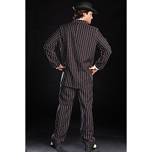 Dreamgirl mens Gangsta Adult Costume, Black/White, Medium US