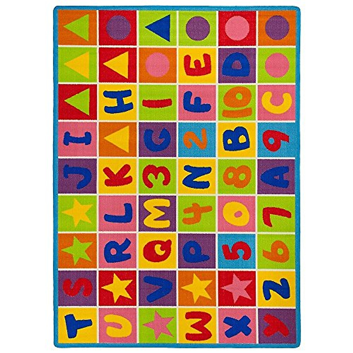 Champion Rugs Kids Area Rug ALPHABET Learning/ Playtime Carpet (8 Feet X 10 Feet)