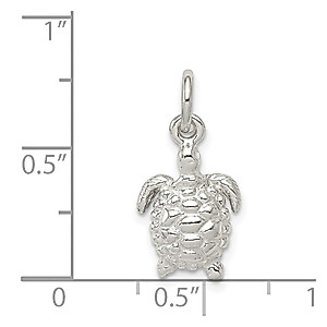 Auriga Fine Jewelry Sterling Silver Turtle Charm Pendant Gift for Women