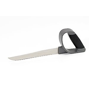 Homecraft Reflex Carving Knife, Comfort Grip, Stainless Steel Scalloped Blade, Slip Resistant Grip, Adaptive Knife for Easy Cutting, Large Handle with Angle (Eligible for VAT Relief in The UK)