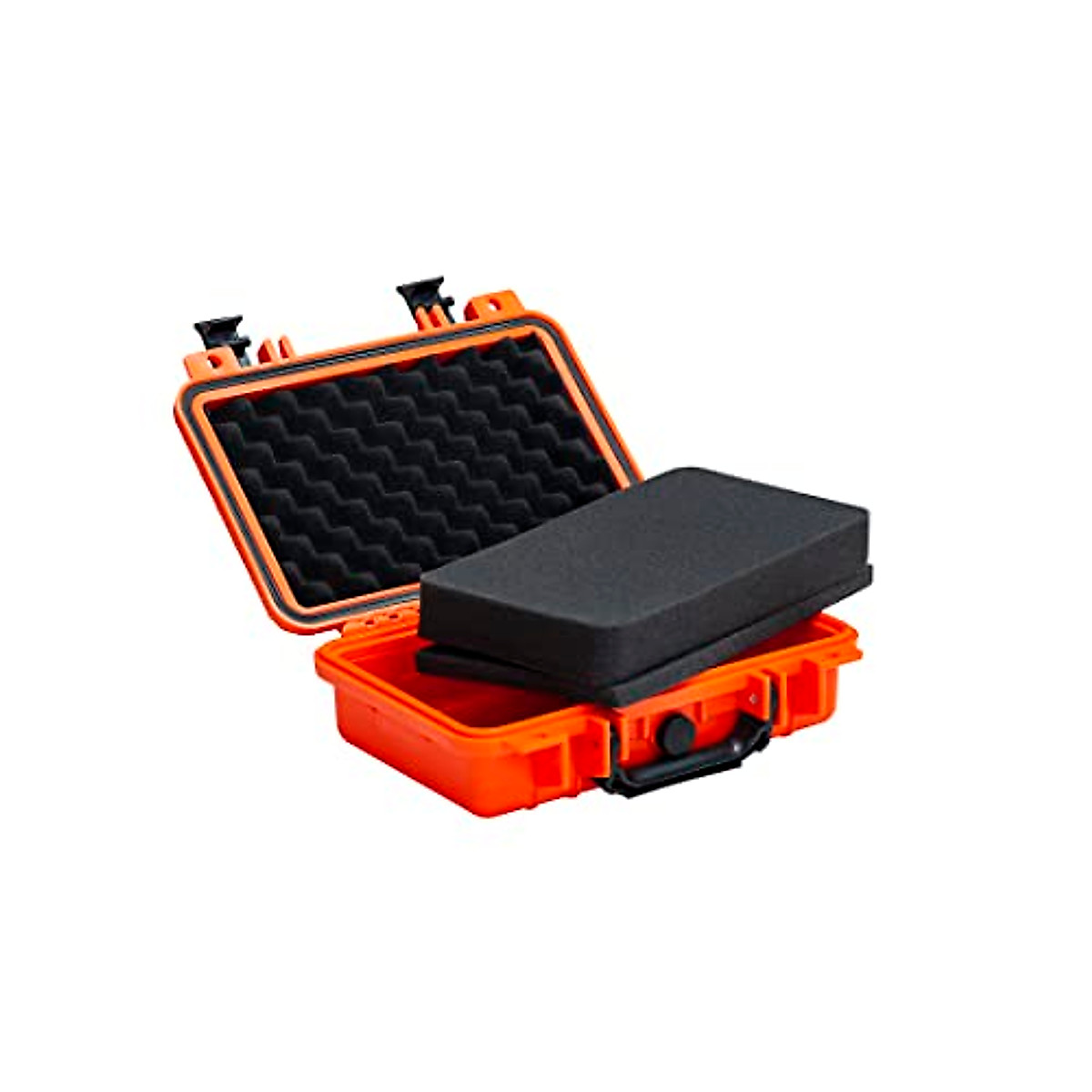 MEIJIA Portable All Weather IP67 Waterproof Protective Hard Case, Small Camera Case,Dry Case with Customizable Foam,Fit Use of Drones, Camera,Equipments, 11.65 ”x8.35”x3.78”(Orange)