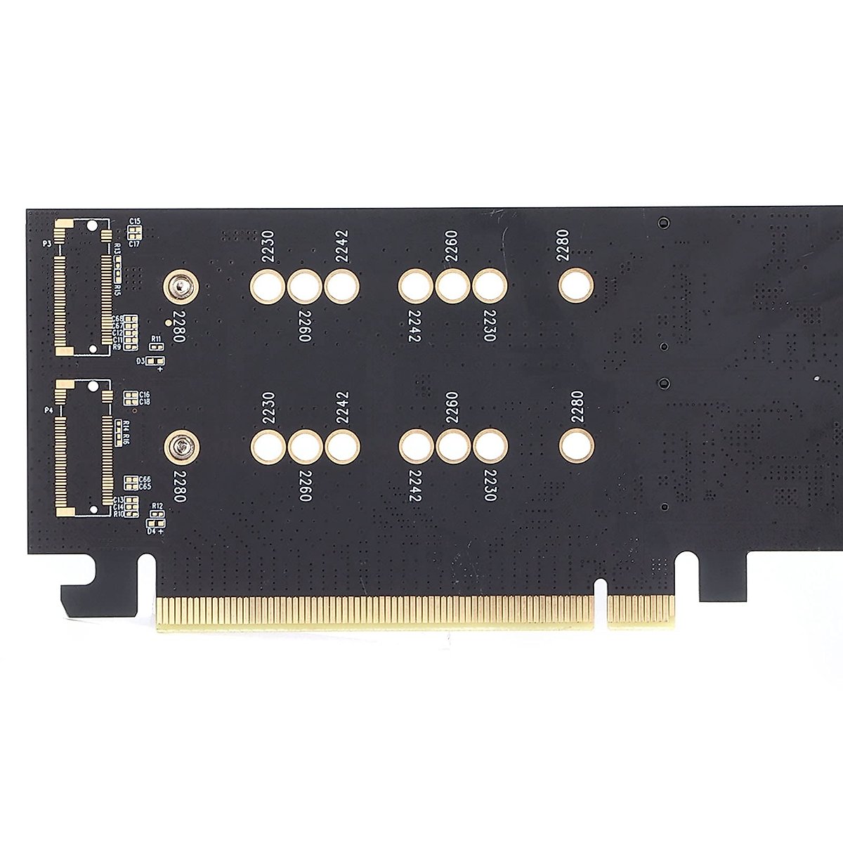 Nvme Pcie Card, Pcie Nvme Adapter NVME Two‑Plate Design 3.0 X16 Great Workmanship Environmentally Durable for Computer for Desktop for Replacement for PC