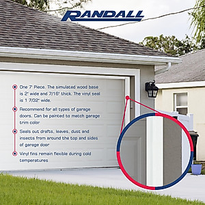 7-Foot Vinyl Uniflex Vinyl Garage Seal for Top and Sides (Bright White)