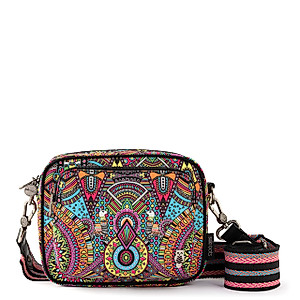 Sakroots Womens Westwood Crossbody in Repreve EcoTwill, Rainbow Wanderlust, One Size US