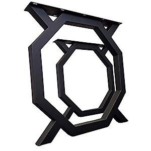 Metal Table Legs, Octagon Style - Any Size and Color