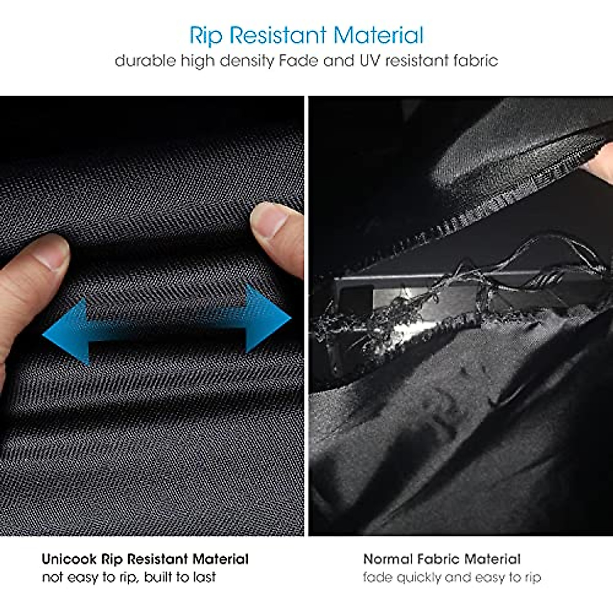 Unicook 2 Burner Grill Cover 32 Inch, Heavy Duty Waterproof Small BBQ Cover, Fade Resistant Gas Grill Cover, Fit Grills with Both Side Tables Down for Weber Char-Broil Nexgrill KitchenAid and More