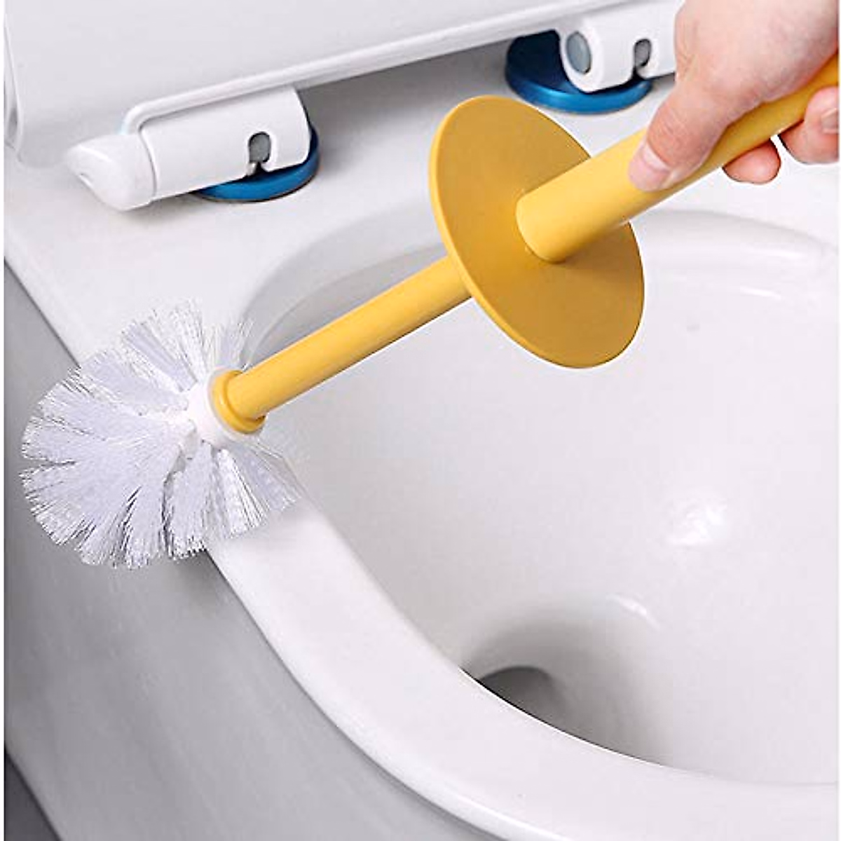 SPOUR Bathroom Toilet Bowl Brushes,Toilet Brush,Deep Cleaner Toilet Brushes,Floor Standing Toilet Brush Set,Toilet Brush for Home Hotel-Light_Blue