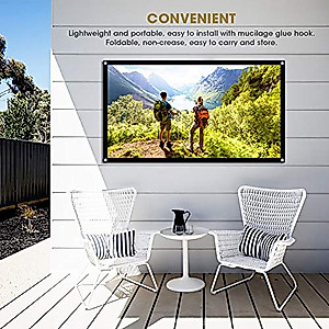 HD Portable Projector Screen 16:9 Non-Crease Projector Movies Screen 40inch - 120inch Thicken Projection Curtain for Indoor Outdoor Home Theater Office Presentation Education(40in)