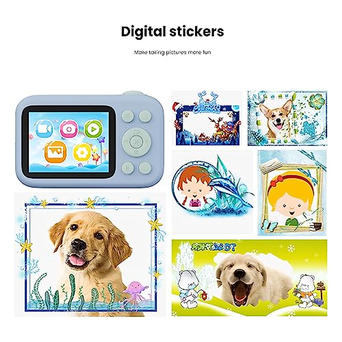 XIXIAN 1080P Digital Camera Kids Camera 12MP HD Children Digital Video Camera Kids Selfie Camera for Boys And Girls 2.4-inch LCD Screen Dual Lenses Birthday Gift Festival Gift Great Gift for Childeren