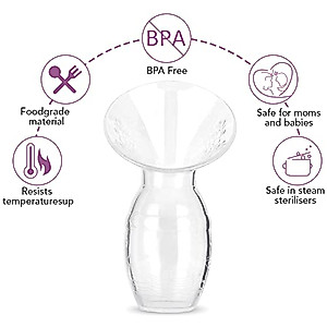 Momlist Silicone Manual Breast Pump for Breastfeeding Moms to Collect Breast Milk| Pumping and Nursing| Portable Breastmilk Catcher