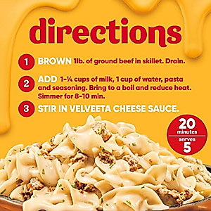 Velveeta Skillets Creamy Beef Stroganoff One Pan Dinner Kit with Cheese Sauce (Pasta & Seasonings, 11.6 oz Box)