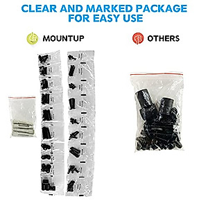 MOUNTUP Universal TV Mounting Hardware Kit Fits Most LED LCD OLED 4K TVs, Includes M4 M5 M6 M8 TV Screws, Spacers, Washers, and Concrete Wall Anchors for TV/Monitor Mounting up to 80 inches, MU0041