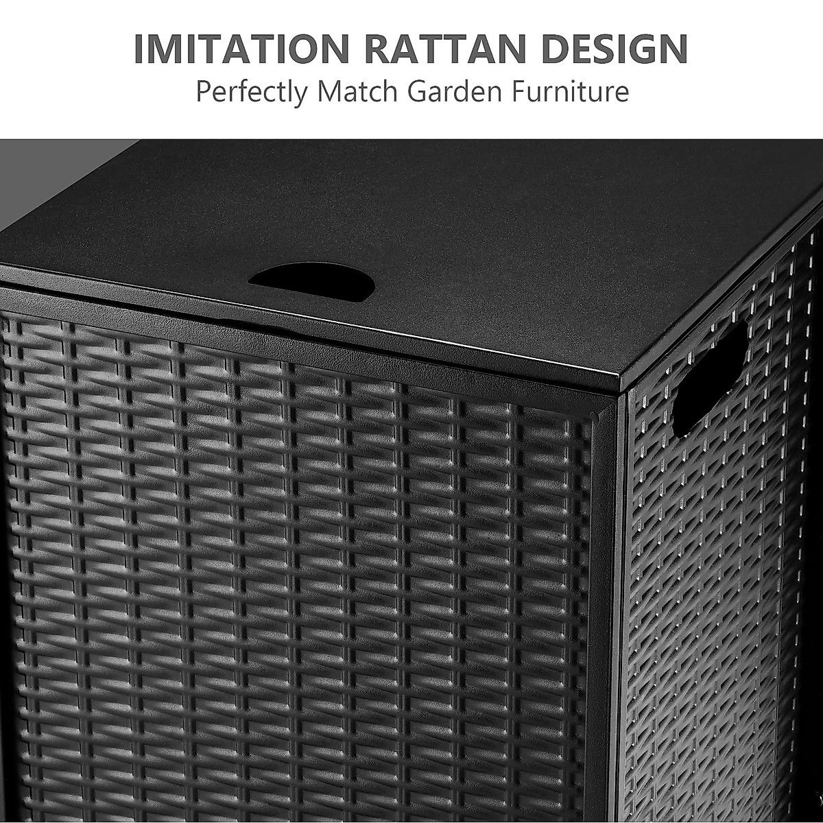 Cecarol Propane Tank Cover Table Hideaway Table for Gas Fire Pits for 20 lbs Propane Tank Outdoor Gas Tank Storage Side Table for Gas Fire Pit Gas Grill Griddle Propane Stoves(Brown)