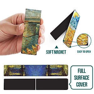 Magnetic Bookmarks 14Pcs Book Mark 3.1’‘ Page Magnetic Markers with Magnet Book Markers Page Clip for Students Teachers School Home Office Reading Supplies