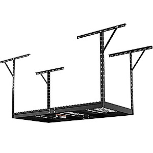 VEVOR Overhead 3x6 Garage Ceiling Storage Racks, Heavy Duty Adjustable Cold Rolled Steel Racks for Garage Storage, Organization, 550 lbs Load Capacity, 22''-40"