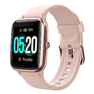 Fitness Tracker Smart Watch for Android Phones and iOS Phones Step Tracker Heart Rate Monitor, IP68 Waterproof Fitness Watch Sleep Monitoring, Calorie Counter, Pedometer Smartwatch for Women