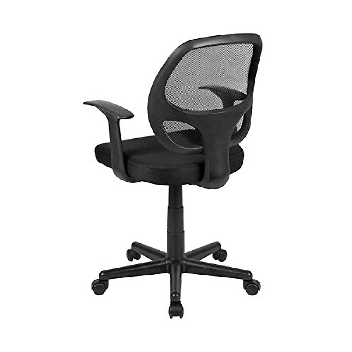 Flash Furniture Flash Fundamentals Mid-Back Black Mesh Swivel Ergonomic Task Office Chair with Arms