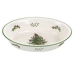 Spode Christmas Tree Oval Rim Dish