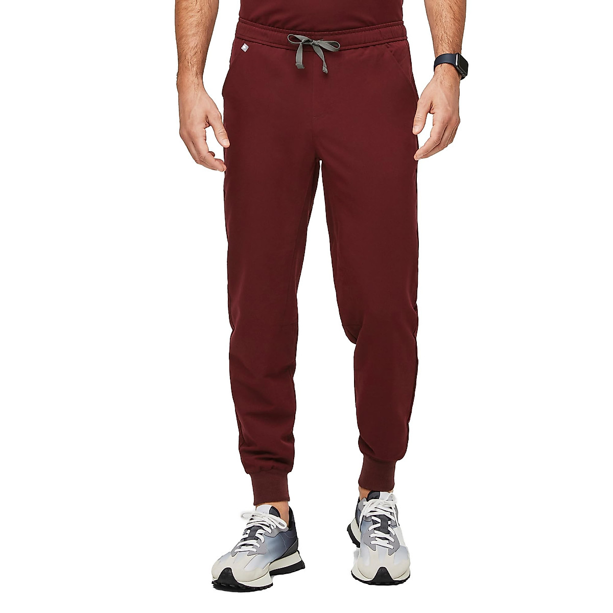 FIGS Tansen Jogger Scrub Pants for Men - Burgundy, Short XL
