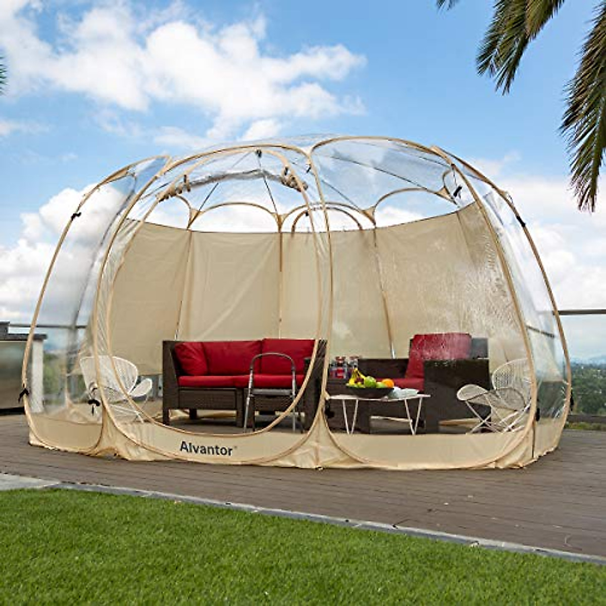 Alvantor Sun Shade Sail Canopy Covers UV Block for Alvantor Outdoor Backyard Screen House & Bubble Tent 38"x50"x57", Pack of 3