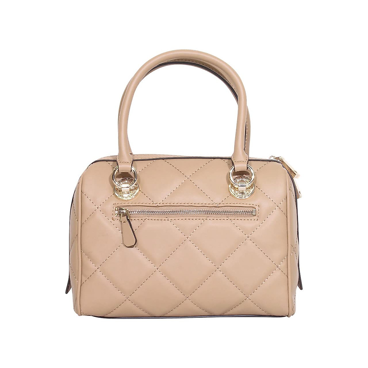 GUESS Cessily Box Satchel Beige One Size