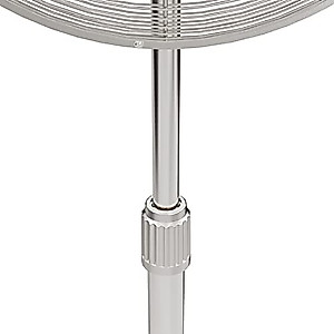 Hunter Classic S16 Oscillating Standing Fan Adjustable Height 16 Inch, 3 Speeds, Brushed Nickel, 97317