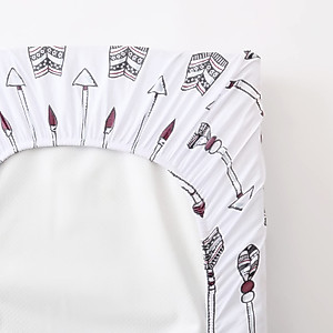 Gina Era Changing Pad Cover, 100% Jersey Knit Organic Cotton Changing Pad Covers, Super Soft and Comfortable, 2 Pack, Diaper Changing Pad Cover for Baby Girl and Boy (Black)