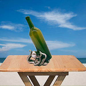 Octopus Wine Bottle Holder, Nautical Décor, Freestanding Tabletop Decoration, 4 Inches