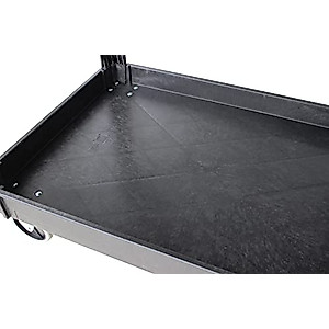 MaxWorks 80857 500-lb Utility Service PP Cart With Two Trays and Wheels 46 inch x 25.5 inch x 33.5 inch Overall Dimensions