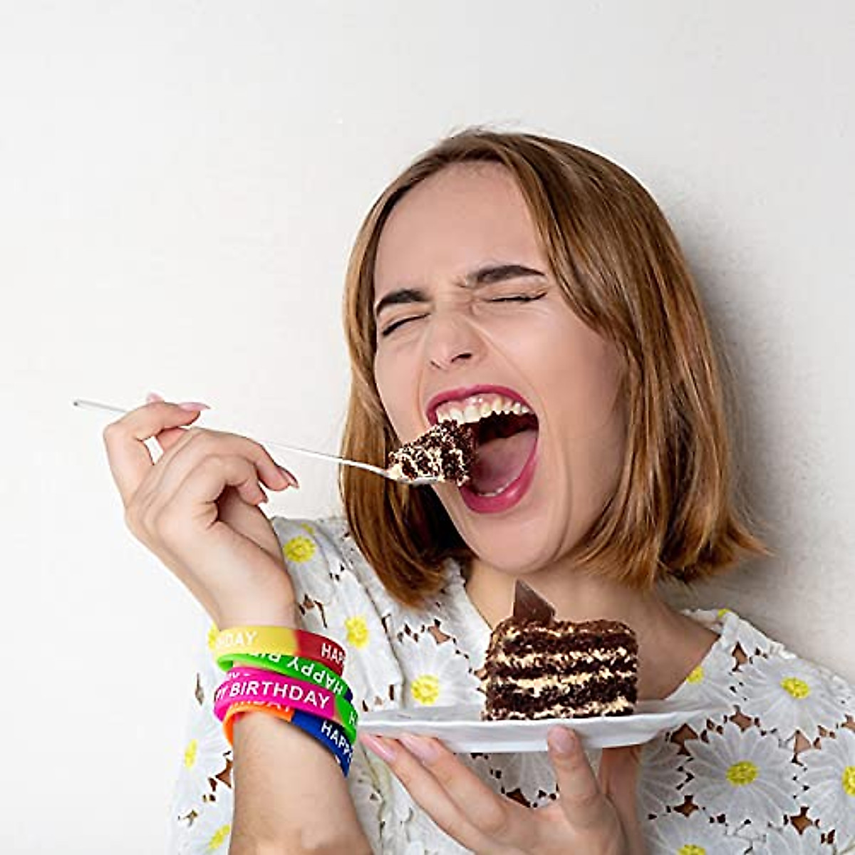 40 Pieces Happy Birthday Rubber Bracelets, Colored Happy Birthday Wristbands For Kids,Student, Silicone Classroom Birthday Gift from Teacher,Birthday Party Supplies(10 Styles)