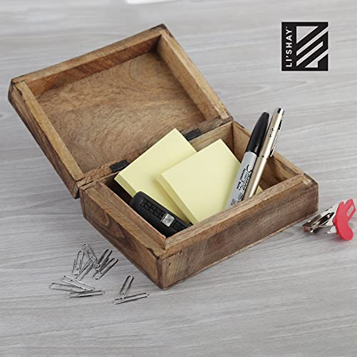 Li'Shay Wooden Trinket Keepsake Box with Tree of Life Design