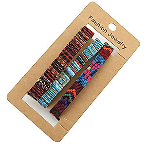 HZMAN Mix 6 Wrap Bracelets Men Women, Hemp Cords Ethnic Tribal Bracelets Wristbands (Mix 6 Wrap)