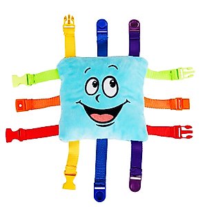 Buckle Toys - Bubbles Square - Toddler Learning Activity - Develop Motor Skills and Problem Solving - Travel Toy for Toddlers 1-3