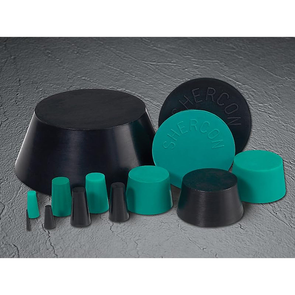 Caplugs SH-31761 Neoprene Plug - GN104 Tapered Masking Plug, Max ID 0.375" Min ID 0.250", Green (1000/Bag)