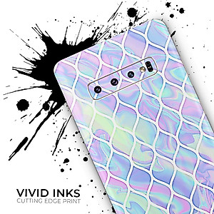 DesignSkinz Iridescent Dahlia v4 Protective Vinyl Decal Wrap Skin Cover Compatible with The Samsung Galaxy S20 (Screen Trim & Back Glass Skin)