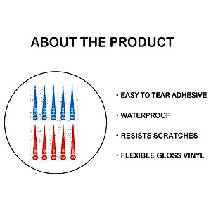 Epoxy Hot and Cold Water Faucet Indicator Stickers Self Stick 10 Hot Labels & 10 Cold Labels for Kitchen Bathroom Faucet Shower Escutcheon