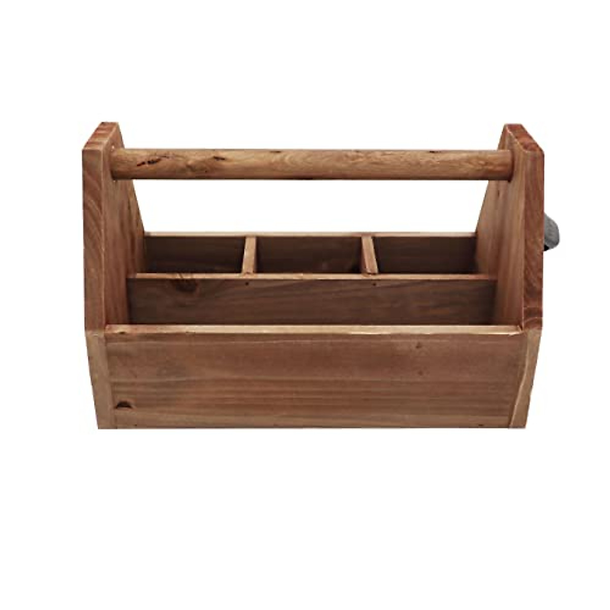 H&F BBQ/Beer Paulownia Wood Wooden Caddy with Bottle Opener, And Handle