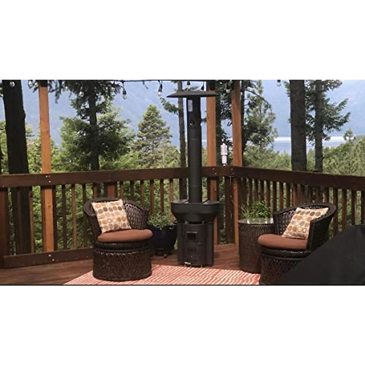 Q-Stoves Q-Flame Portable Wood Pellet Outdoor Heater, 106,000 BTU per hour, Eco-Friendly, for Patio, Backyard, Camping and Going Off-Grid