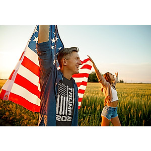 shop4ever® Trump Flag 2024 T-Shirt Large Black 0