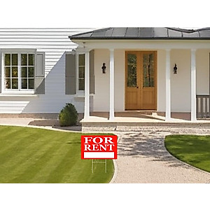 3 Pack 12x16 inch For Rent Sign Double Sided - Home for Rent Lawn Sign for Real Estate Agent, Homeowner - For Rent Rental House Home Apartment Car Auto Store Shops Business - Home Rent For Sale Signs