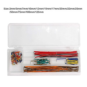 qiguch66 140Pcs Breadboard Jumper Cable Kit U Shape Solderless Wires 14 Lengths Jumper Wires for Circuits Connecting