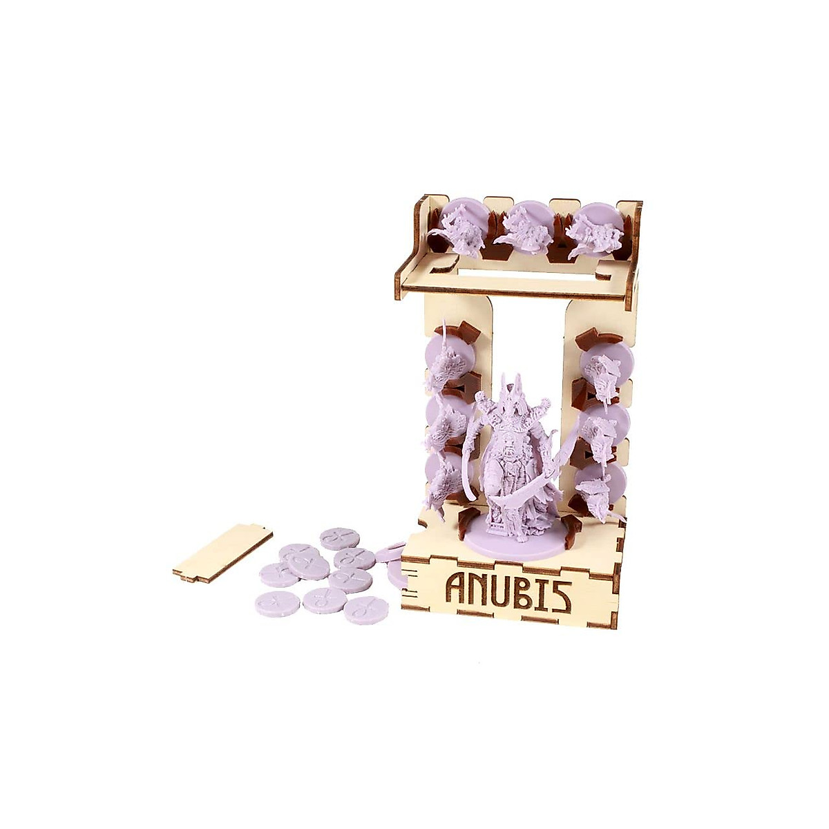 The Broken Token Game Organizer - Ankh: Gods of Egypt Compatible Game Organizer, Wooden Storage Box for Tabletop Games