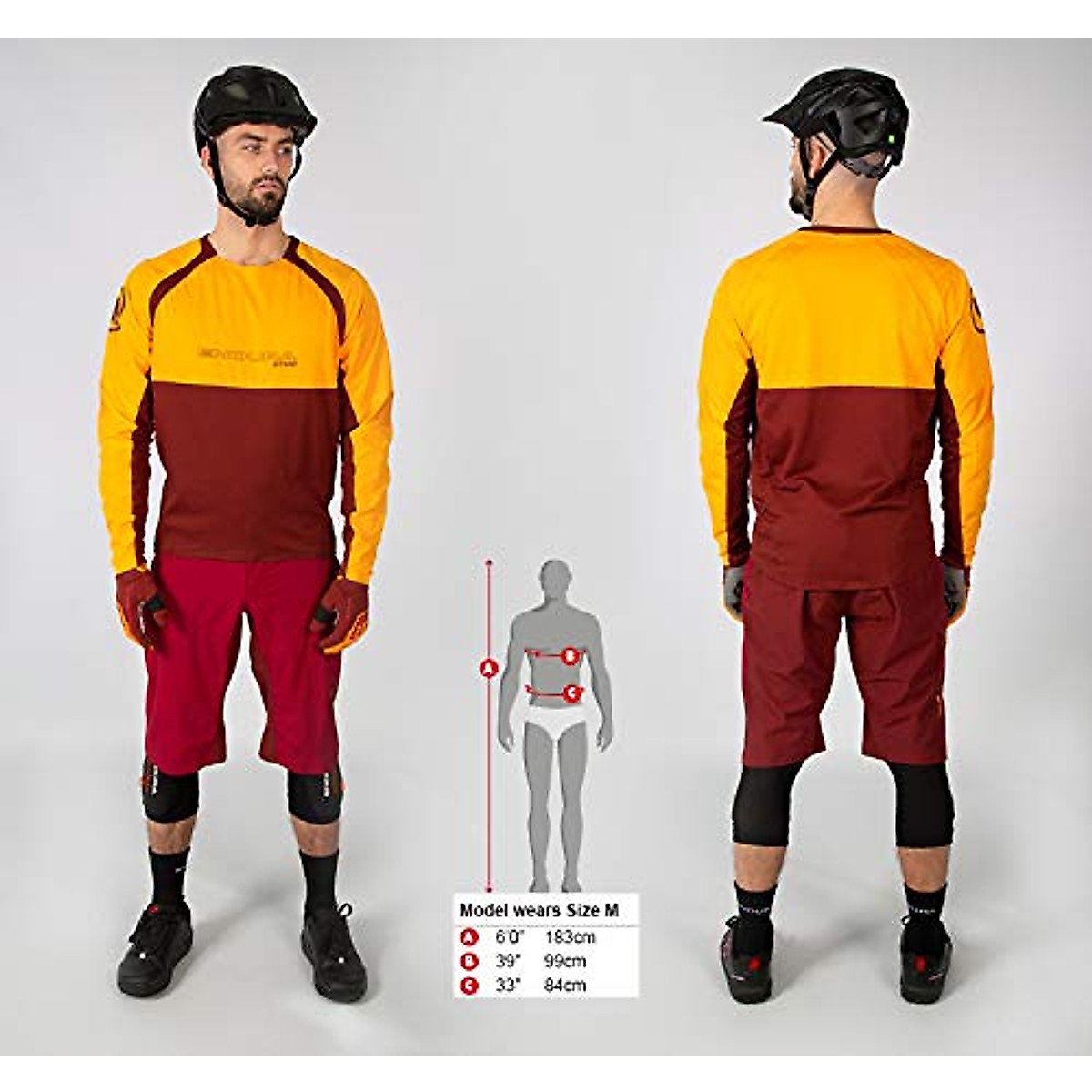 Endura Men's MT500 Burner Long Sleeve MTB Cycling Jersey II Electric Blue, Medium